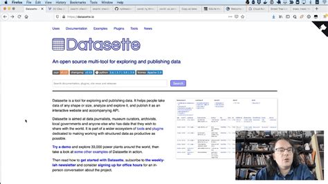 Video Introduction To Datasette And Sqlite Utils