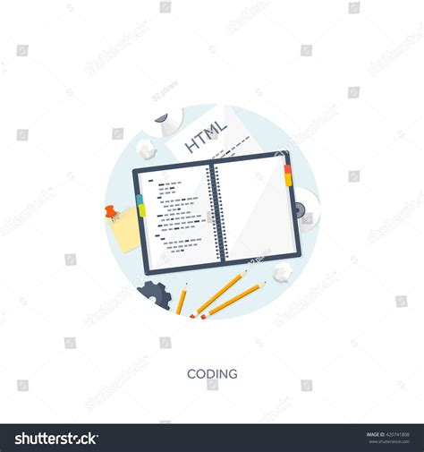 Programming Coding Backgroundflat Designprogram Source Codesoftware Stock Vector Royalty Free
