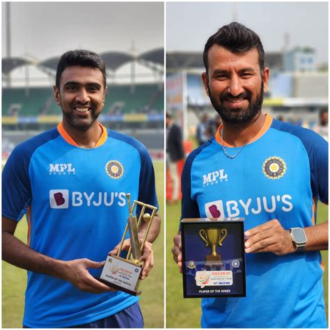 Ashwin The Player Of Match And Pujara The Player Of Series R