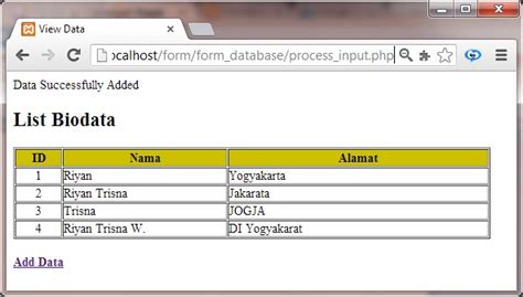 The World Of Php Input Data In Database With Form Part 2