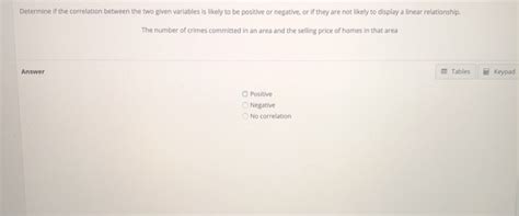 Solved Determine If The Correlation Between The Two Given