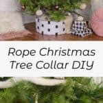Rope Christmas Tree Collar DIY A Beautiful Mess
