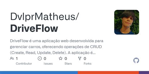 Github Dvlprmatheus Driveflow Driveflow Uma Aplica O Web