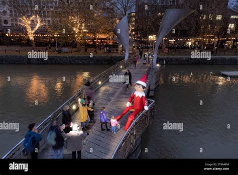 A 15ft Version Of The Lumistella Companys The Elf On The Shelf Scout Elf Installed On The