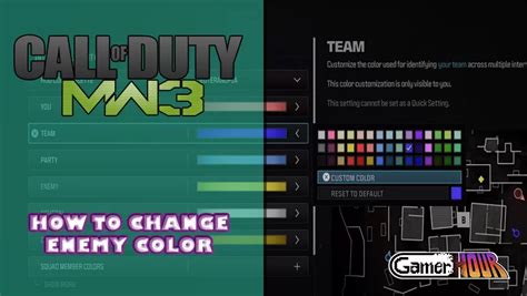 Call Of Duty Modern Warfare 3 How To Change Enemy Color GamerHour