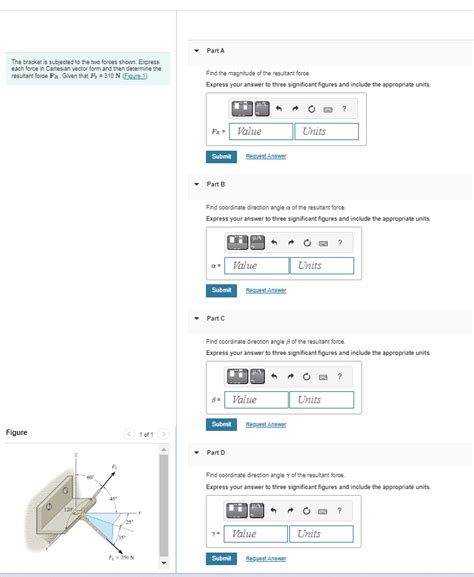 Solved The Bracket Is Subjected To The Two Forces Shown Chegg
