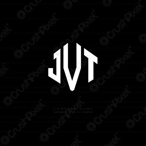 Jvt Letter Logo Design With Polygon Shape Jvt Polygon And Stock