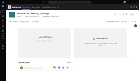 Teams App Personal Tab Viva Engangeyammer Conversation Not Loading
