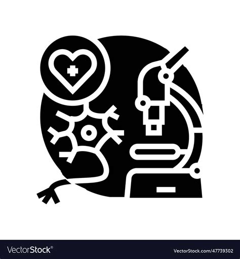 Neuroscience Research Biomedical Glyph Icon Vector Image