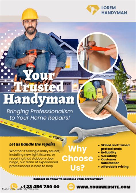 Corporate Handyman Services Flyer Template Postermywall