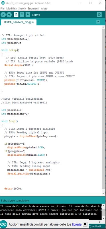 14 Arduino Sensore Pioggia Progetti Arduino
