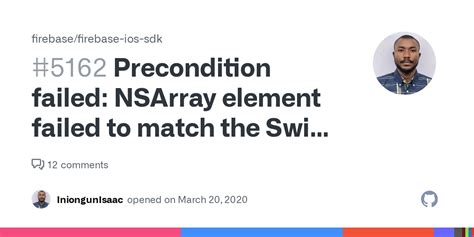 precondition failed nsarray element failed to match the swift array