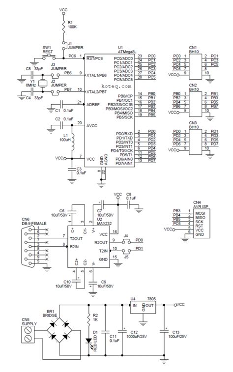 Atmega8 Development Board Electronics Lab
