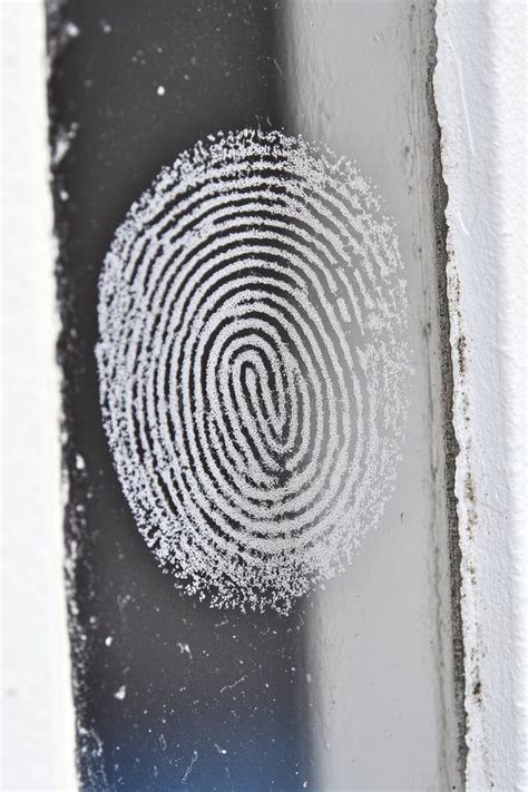 Frosty Fingerprint On Glass Surface Highlighting Unique Winter Patterns