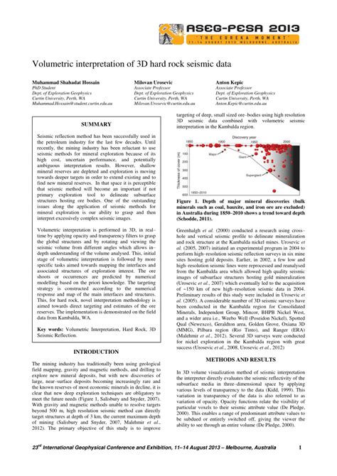 Pdf Volumetric Interpretation Of 3d Hard Rock Seismic Data