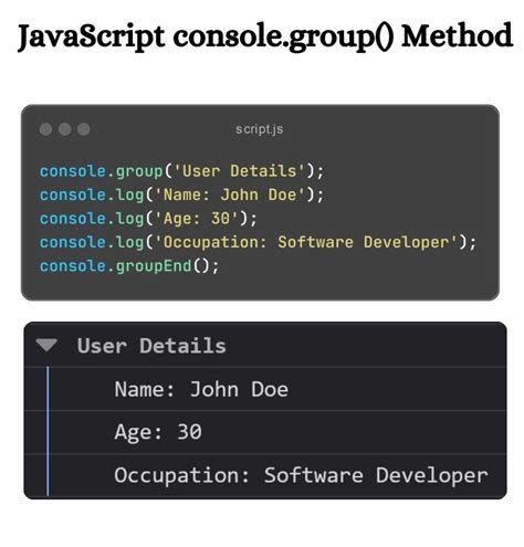 Javascript Tip💡you Can Create A Group Of Messages In The Console Using Console Isiaka Ibiyemi