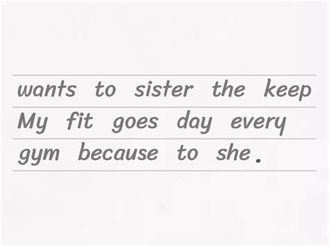 4 Sentence Structure Unjumble
