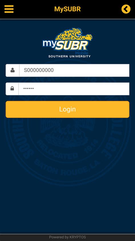 My Subr Mobile App Southern University And Aandm College