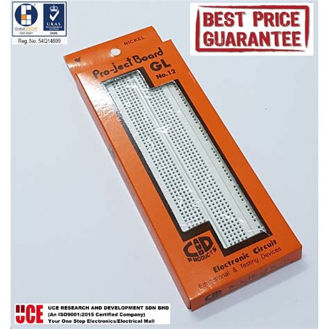 Breadboard Solderless Breadboard Project Board 840 Tie Points Gl 12 Arduino Raspberry Pi Diy