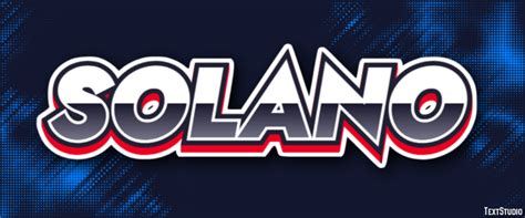 Solano Efeito De Texto E Desenho De Logotipo Nome