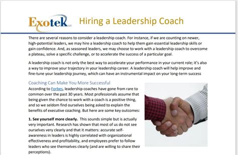 hiring a leadership coach pdf exotek