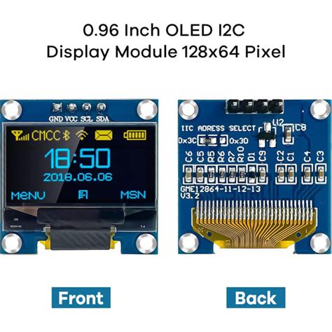 096 Inch Oled Display Screen Module I2c Iic 128x64 Ss D 1306 33v