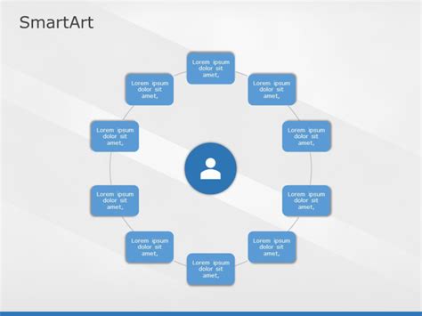 Smartart Cycle Radial 7 Steps Slideuplift