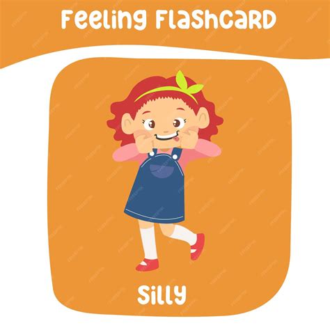 Premium Vector Feelings Flashcard Collection Cute Feeling Flashcard