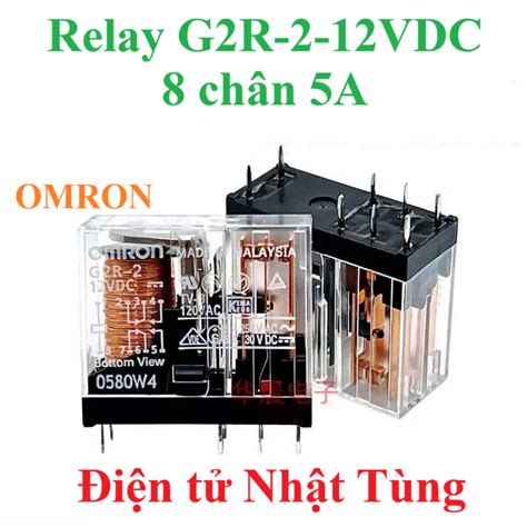Relay Omron G2r 2 12vdc 8 ChÂn 5a RƠ Le Trung Gian
