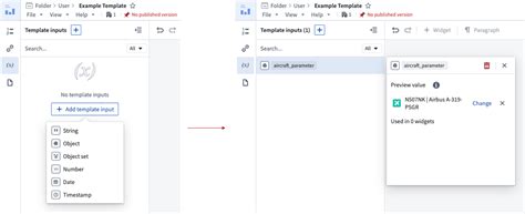 Notepad • Templates • Add Template Inputs • Palantir