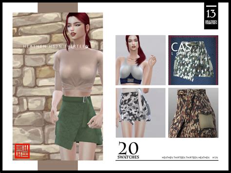 Mini Cargo Wrap Skirt The Sims 4 Create A Sim Curseforge