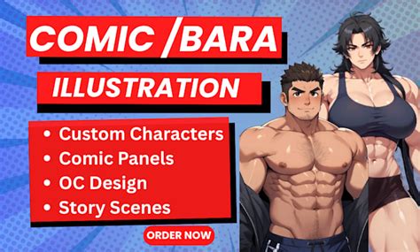 Draw Bara Comic Illustration Yaoi Fanart Furry Art Fursona Oc