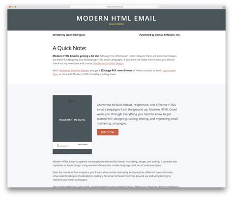 The Modern Html Email Page Is Shown In Red And Gray Colors With An