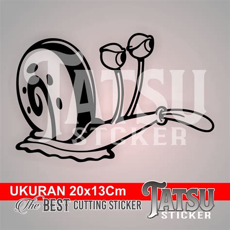 Jual Cutting Sticker Kartun Stiker Kaca Mobil Body Kap Dll Spongebob Siput Gary Shopee