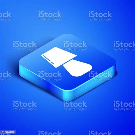 파란색 배경에 격리된 등각투영 테이블 램프 아이콘입니다 파란색 사각형 버튼입니다 벡터 일러스트레이션 0명에 대한 스톡 벡터 아트 및 기타 이미지 Istock