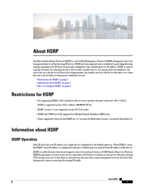 M Configuring Hsrp Download Free Pdf Ip Address Internet Protocols