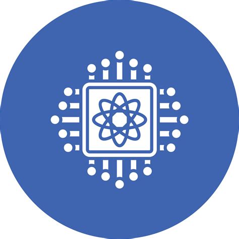 Quantum Technology Glyph Circle Background Icon Vector Art At Vecteezy
