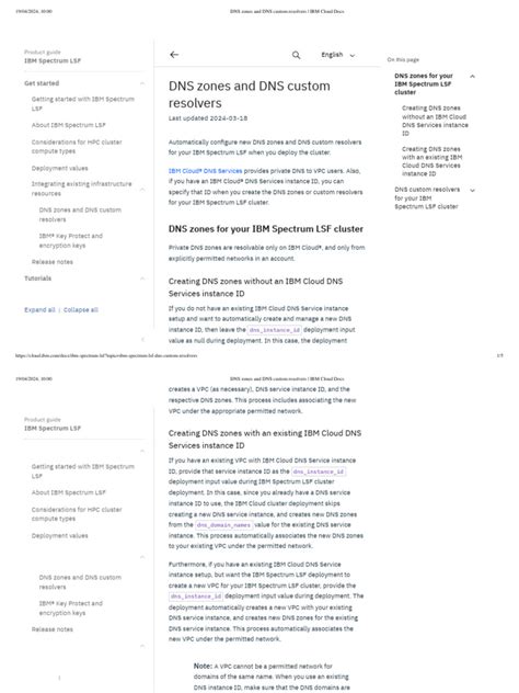 Dns Zones And Dns Custom Resolvers Ibm Cloud Docs Pdf Domain Name