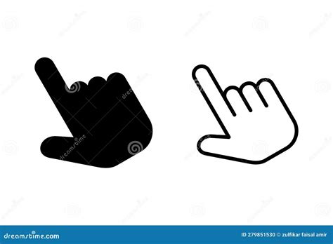 Hand Click Icon Pointer Icon Vector Hand Cursor Icon Vector Stock Vector Illustration Of