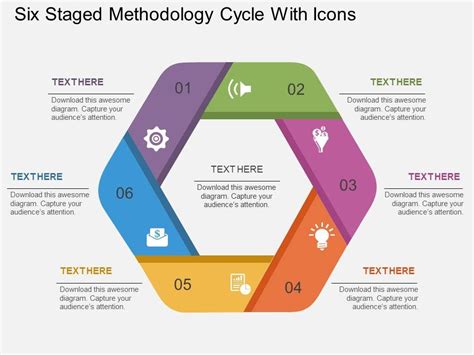 Ly Six Staged Methodology Cycle With Icons Flat Powerpoint Design PowerPoint Design Template
