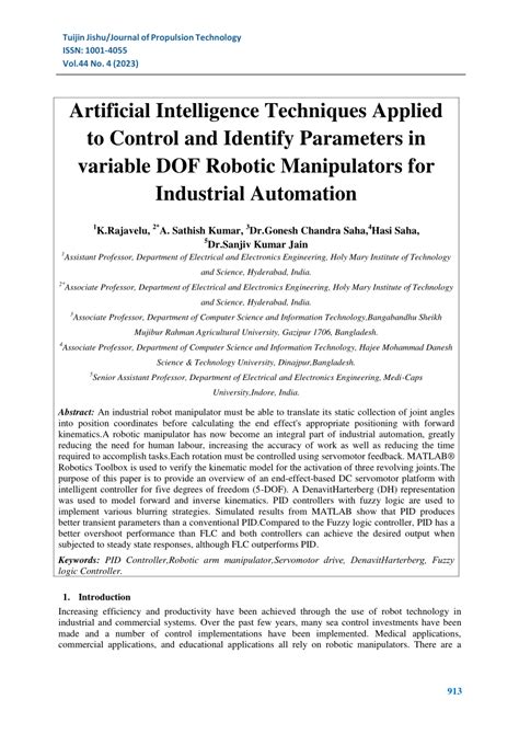 pdf artificial intelligence techniques applied to control and identify parameters in variable