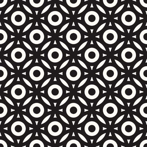 Premium Vector Vector Geometric Abstract Seamless Monochrome Pattern Texture Background