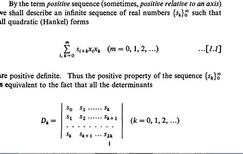 linear algebra positive definite sequence and its corresponding