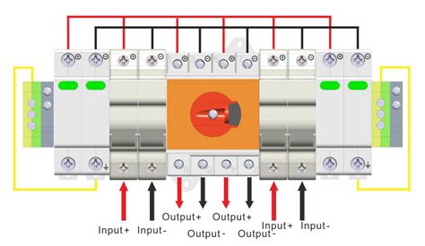 EKDB PV2 2 I 600V 1000V 1 IN 1 OUT DC Combiner Box With Isolator Switch For 2 String PV System