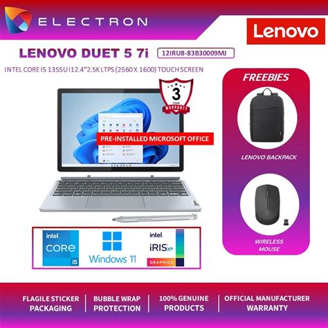 Lenovo Ideapad Duet Iru B Mj K Touch In Laptop Storm Grey I U