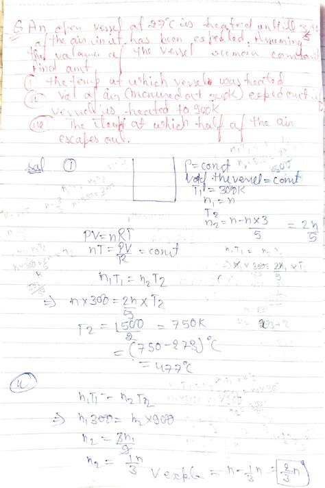 Problem On Ideal Gass Lecture Notes From Resonance Kota By Akj Sir
