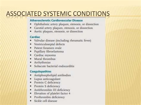 Retinal Artery Occlusions Pptx