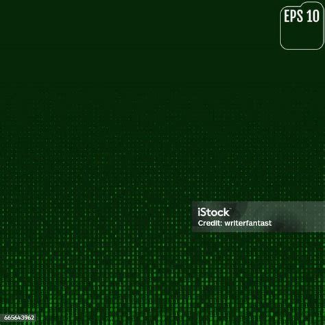 Aliran Kode Biner Di Layar Latar Belakang Vektor Abstrak Data Dan Teknologi Dekripsi Dan