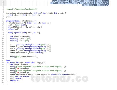 POO Objective C Concatenar Cifras En Variable Numerica Tutorias Co