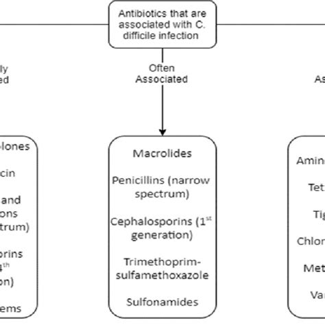 Antibiotics That Are Associated With C Difficile Infection Download Scientific Diagram